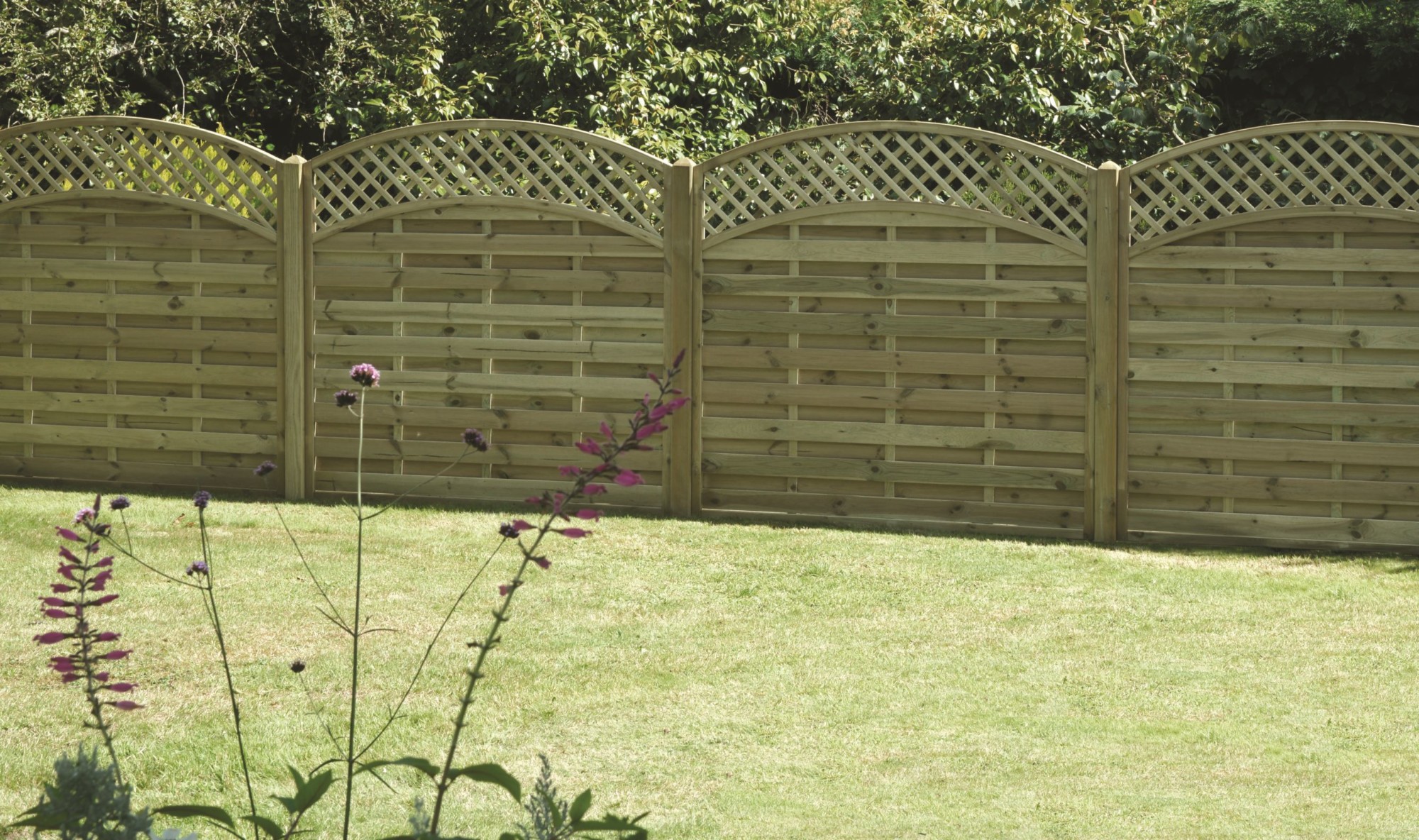 Arched Lattice Top Fence Panels | Arched Garden Trellis