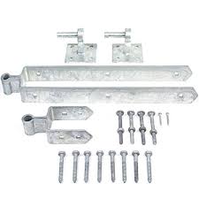 Field Gate Double Strap Hinge Sets w/ Adjustable Hook on Plate - Clarke ...