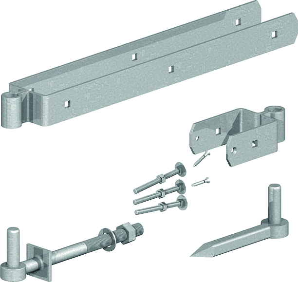 Field Gate Double Strap Hinge Sets - Clarke Fencing