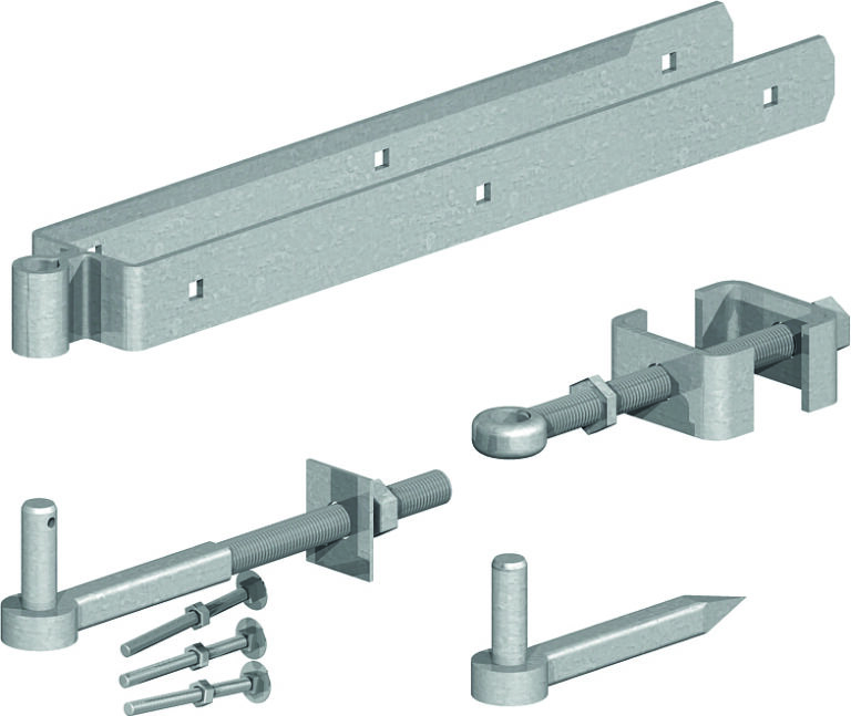 Adjustable Field Gate Hinge Set - Clarke Fencing