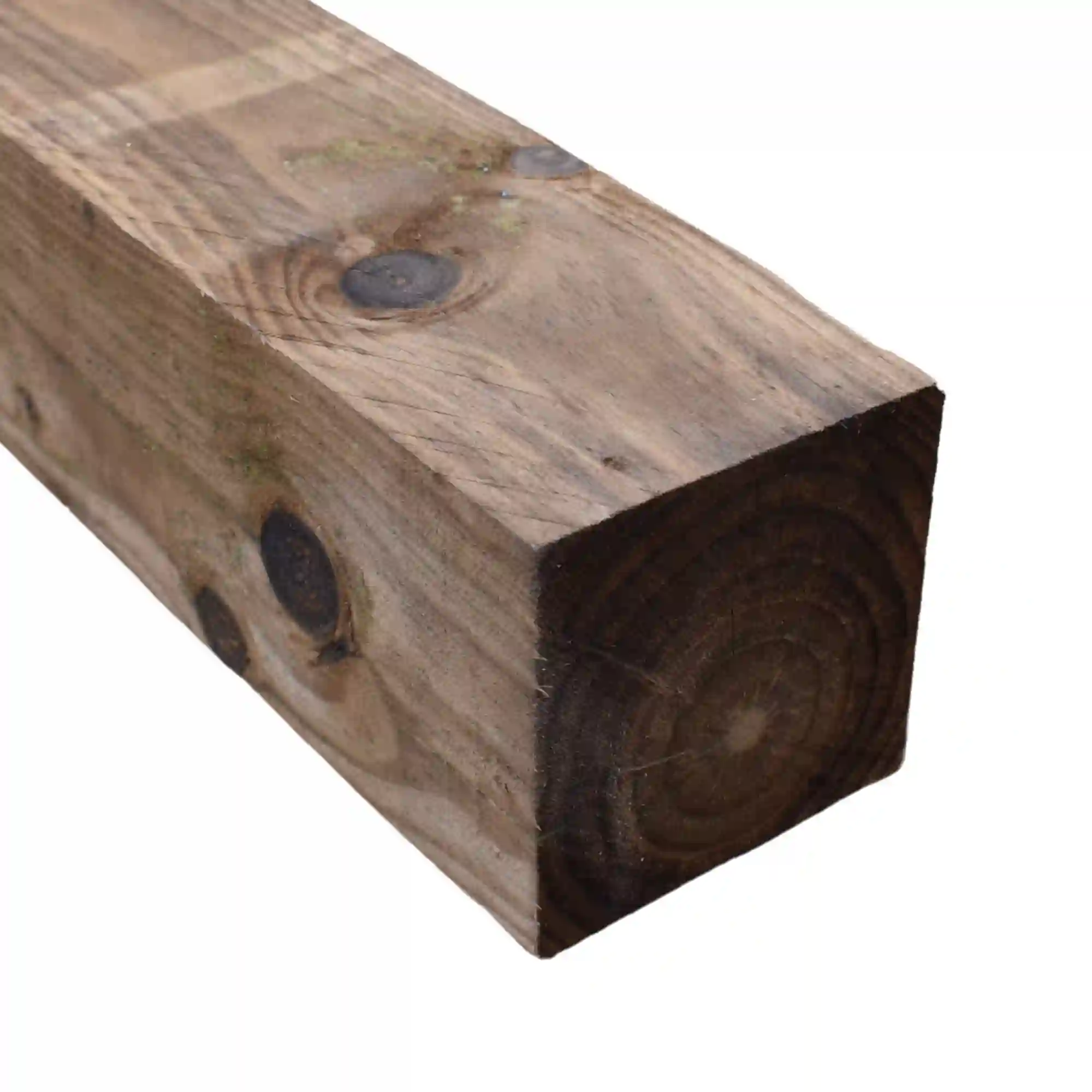 2.4m x 100 x 100mm Wooden Fence Post – UC4 Treated Brown Kiln Dried ...