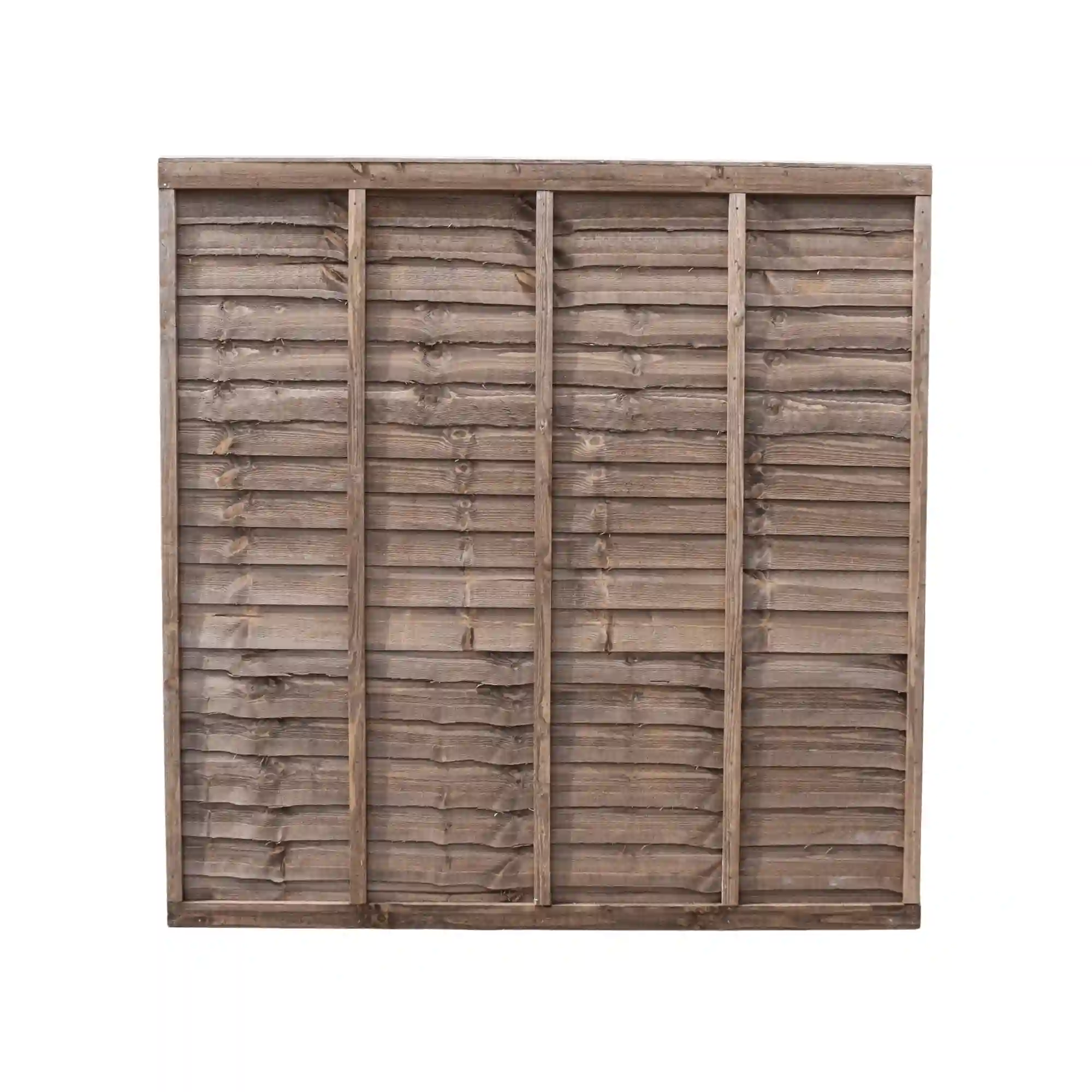 6ft x 6ft Lap Fence Panel – Pressure Treated Brown - Clarke Fencing