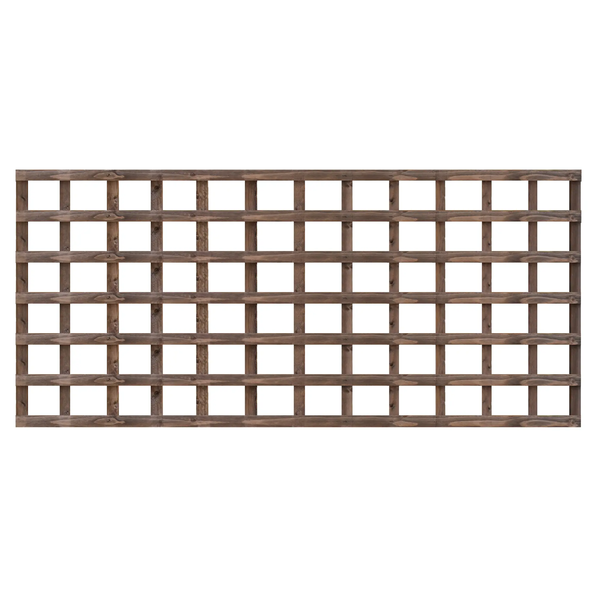 1.83m x 0.9m Traditional Square Trellis Panel – Pressure Treated Brown ...