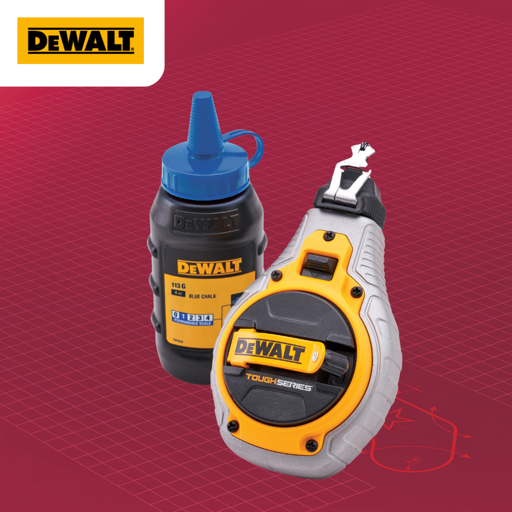 DeWalt Chalk Line & Blue Chalk Set - Clarke Fencing