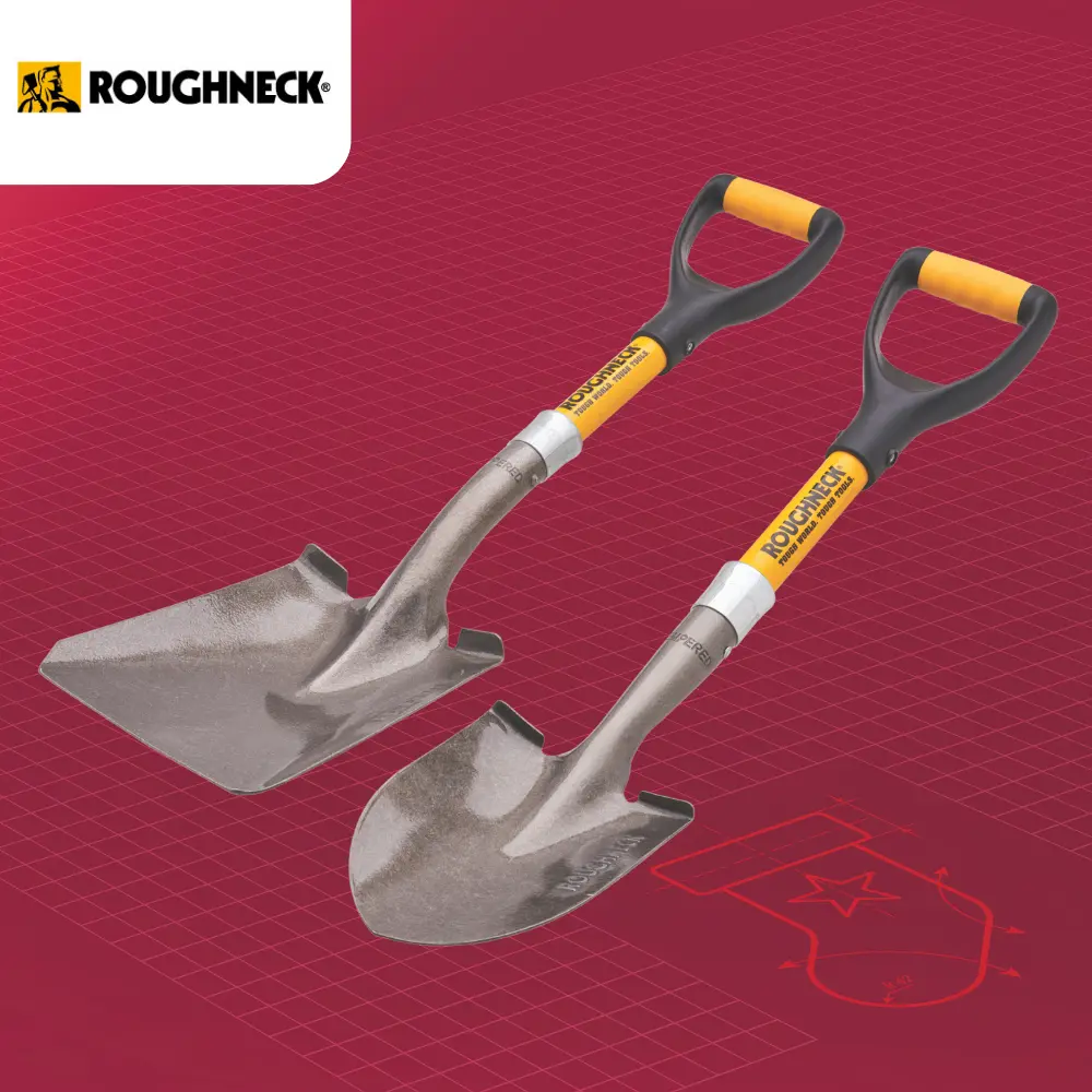 Roughneck Bulk & Round Micro Shovel Twin Pack - Clarke Fencing