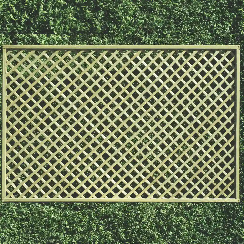 6FT x 5FT Diamond Garden Trellis – Pressure Treated Green - Clarke Fencing
