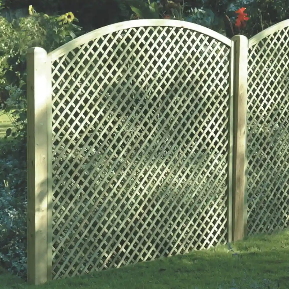 6FT x 5FT Diamond Garden Trellis – Convex – Pressure Treated Green ...