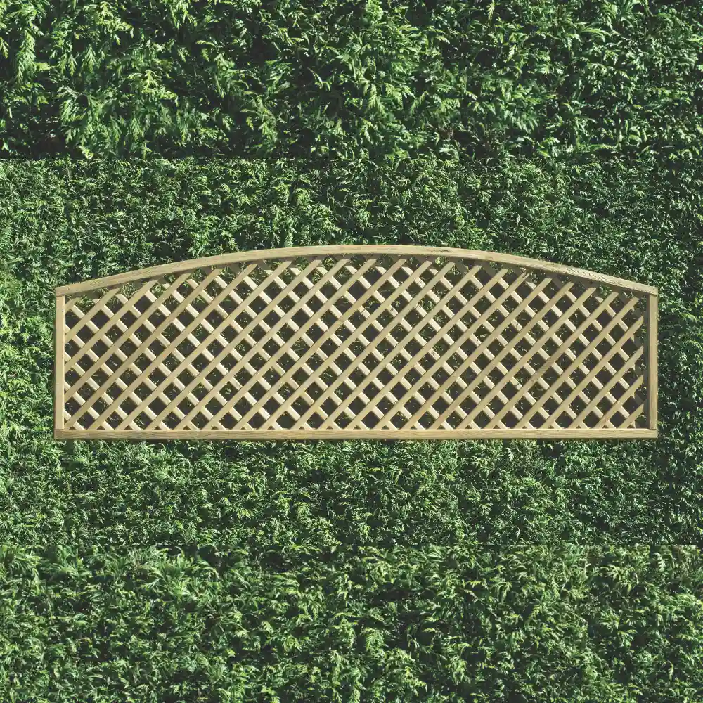 6FT x 1.5FT Diamond Garden Trellis – Convex – Pressure Treated Green ...
