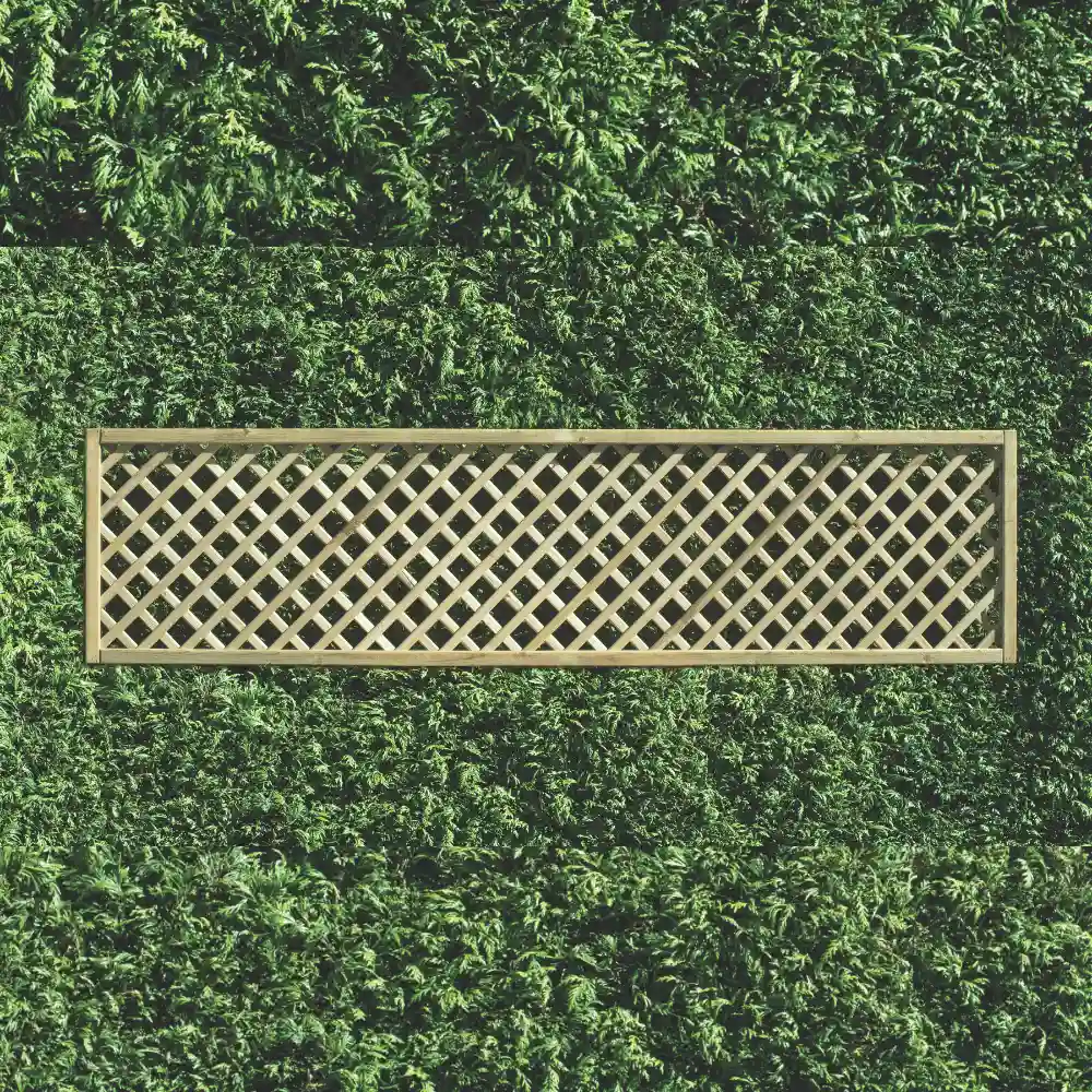 6FT x 1.5FT Diamond Garden Trellis – Pressure Treated Green - Clarke ...