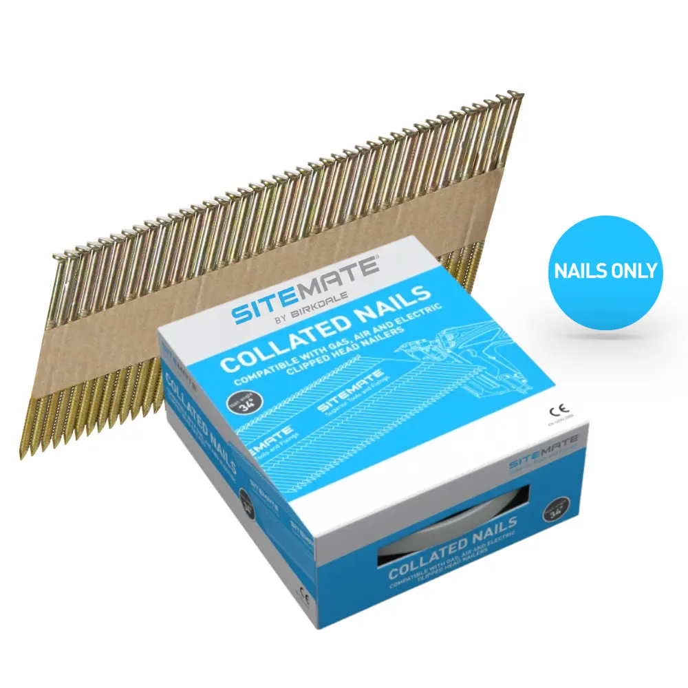Sitemate 50 x 2.9mm Collated Nails Ring Shank - Electro Galv - Box of ...