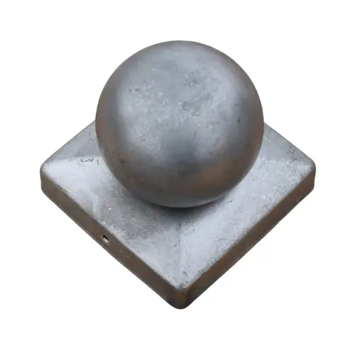 100mm Galvanised Metal Ball Fence Post Finial - Clarke Fencing